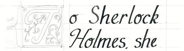 Create Your Own Drop Cap Calligraphic Letter