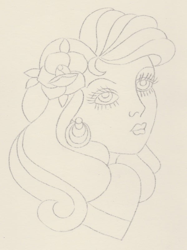 How to Draw a Vintage Pin-Up Portrait Tattoo Illustration | Envato Tuts+