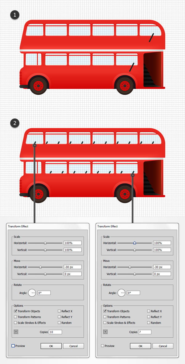 Create a Double-Decker Bus Illustration in Adobe Illustrator