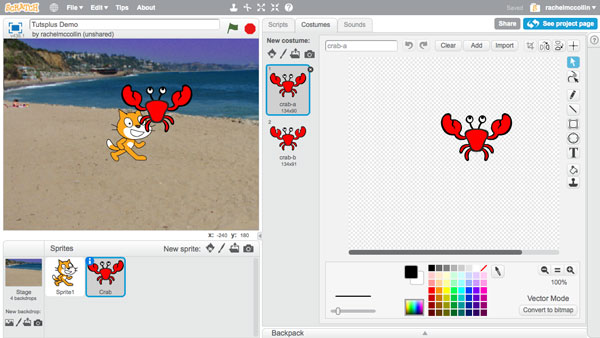 Creating Backdrops and Sprites in Scratch | Envato Tuts+