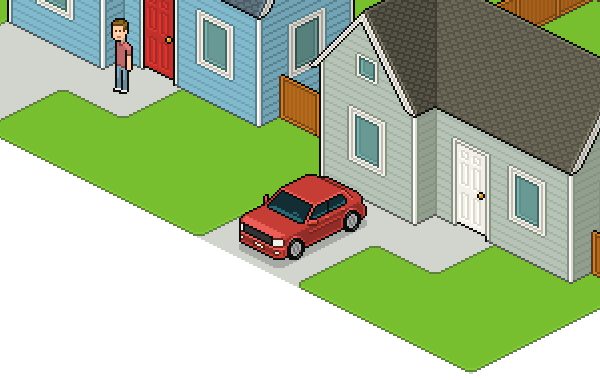 How to Create an Isometric Pixel Art Neighborhood Block in Adobe Photoshop