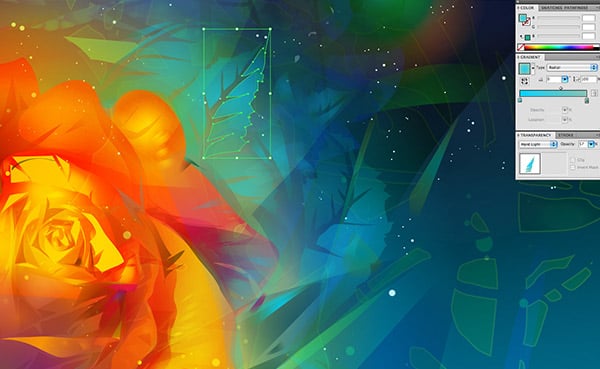 Experiment With Color in Adobe Illustrator to Create an Abstract Rose ...