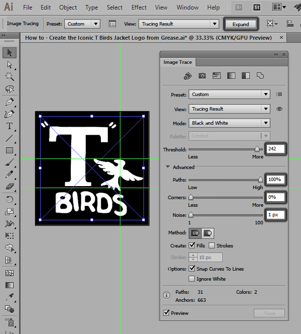 How to Create the Iconic "T Birds" Jacket Logo From Grease | Envato Tuts+