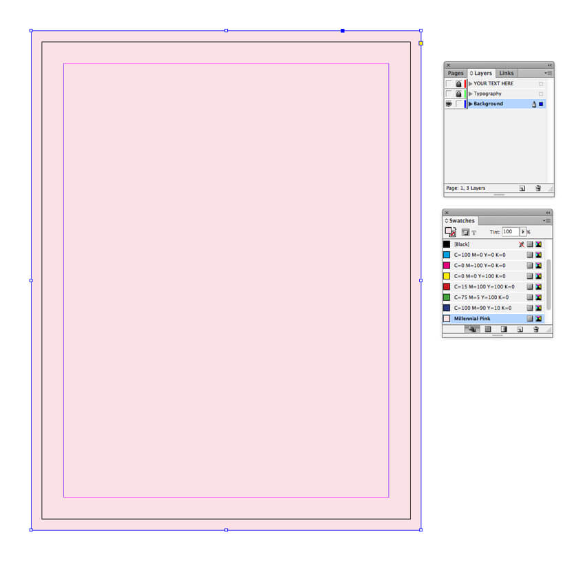 How to Create a Millennial Pink Stationery Set in Adobe InDesign ...