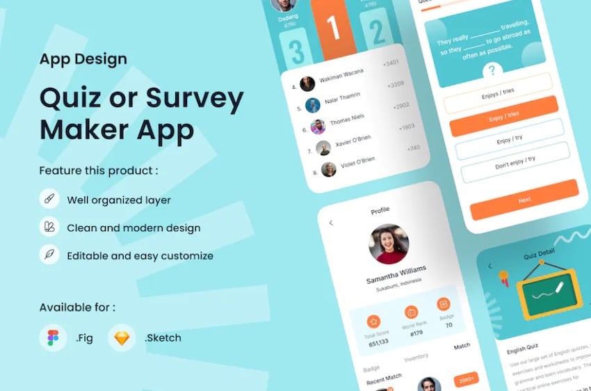 14 Quiz, Survey, and Contest Graphic Templates for Engaging Users ...