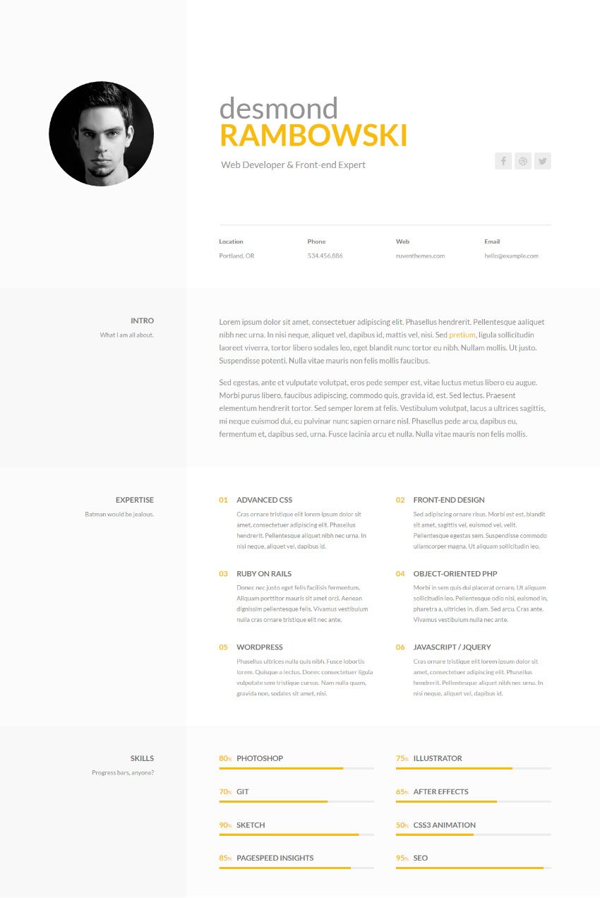 15+ Template Situs Satu Halaman Terbaik Dengan Desain yang Responsif ...