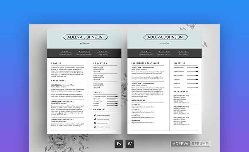 25 Awesome Resume CV Templates (With Beautiful Layout Designs 2025 ...