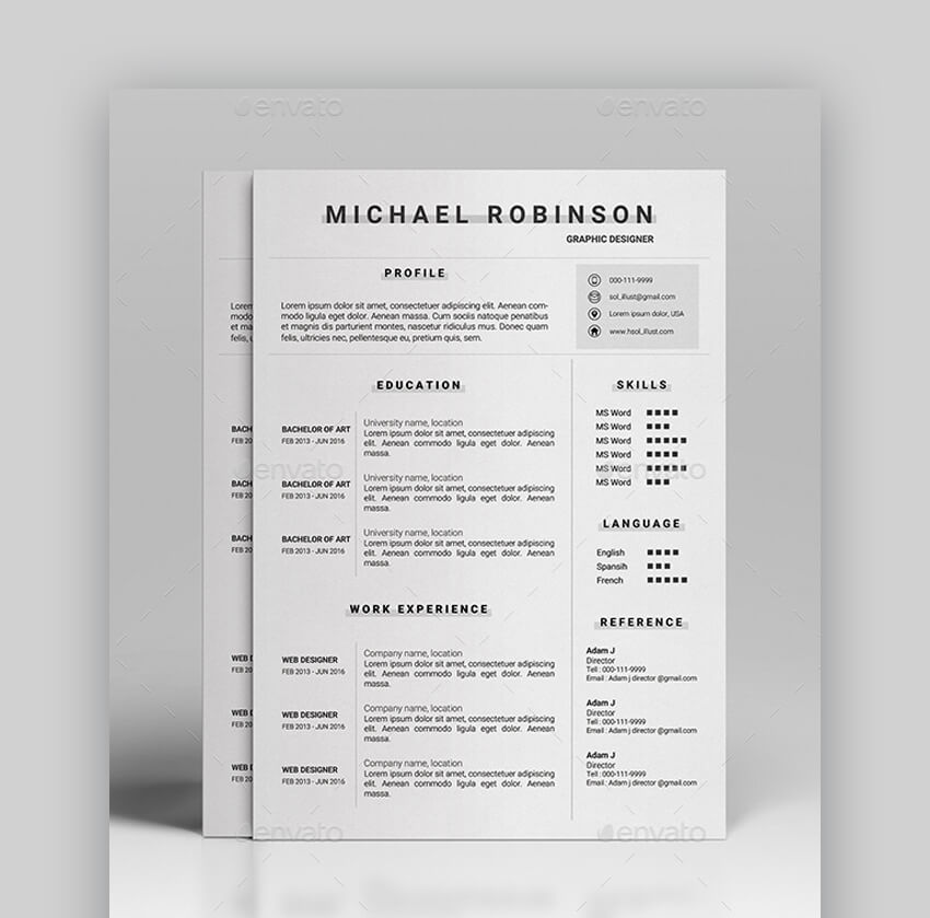 20 plantillas básicas para curriculum vitae (los mejores ejemplos para ...