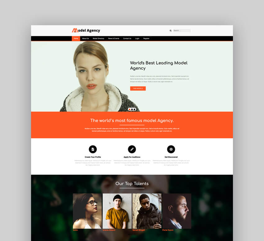 20+ Best Model Agency WordPress Themes 2025 | Envato Tuts+