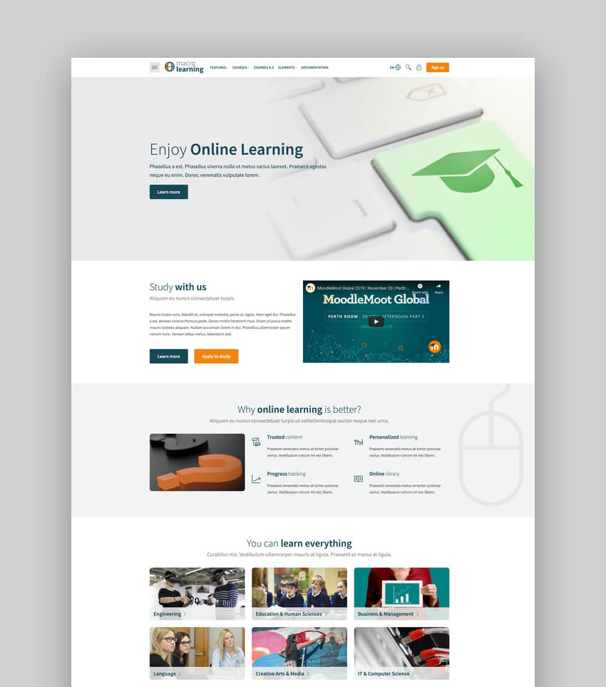 20+ Best Moodle Themes for Your University LMS Website | Envato Tuts+
