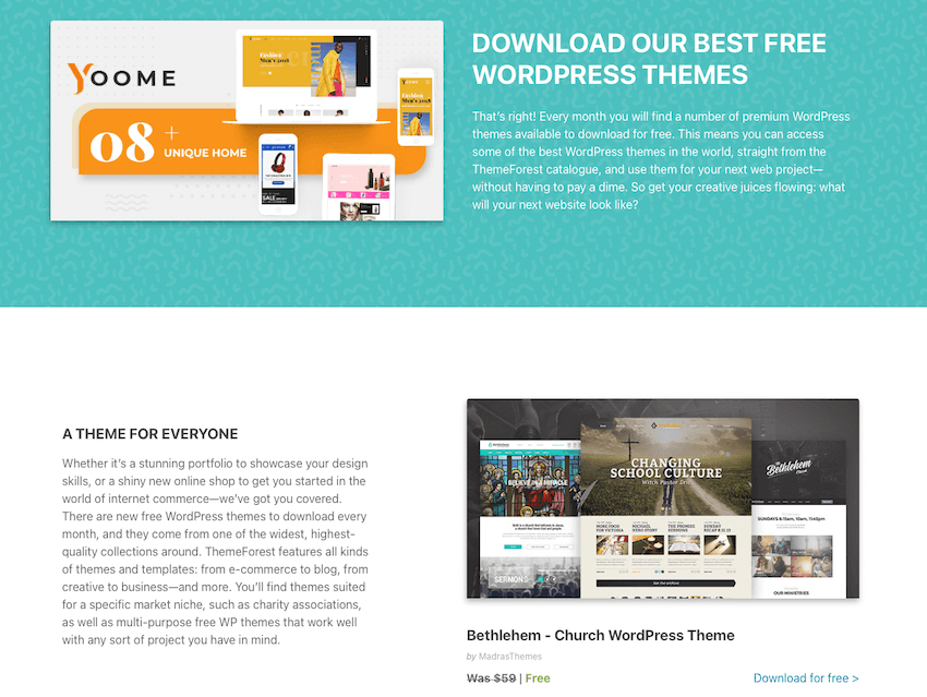 20 Best Free eCommerce WordPress Themes | Envato Tuts+