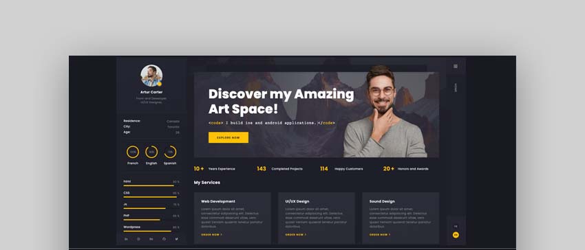 20 Best HTML Templates for Your Resume (Curriculum Vitae) | Envato Tuts+