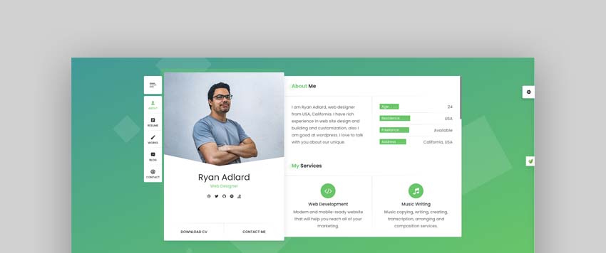 20 Best HTML Templates for Your Resume (Curriculum Vitae) | Envato Tuts+