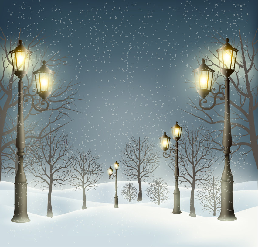 How to Draw a Festive Winter Landscape With Glowing Lamps in Adobe ...