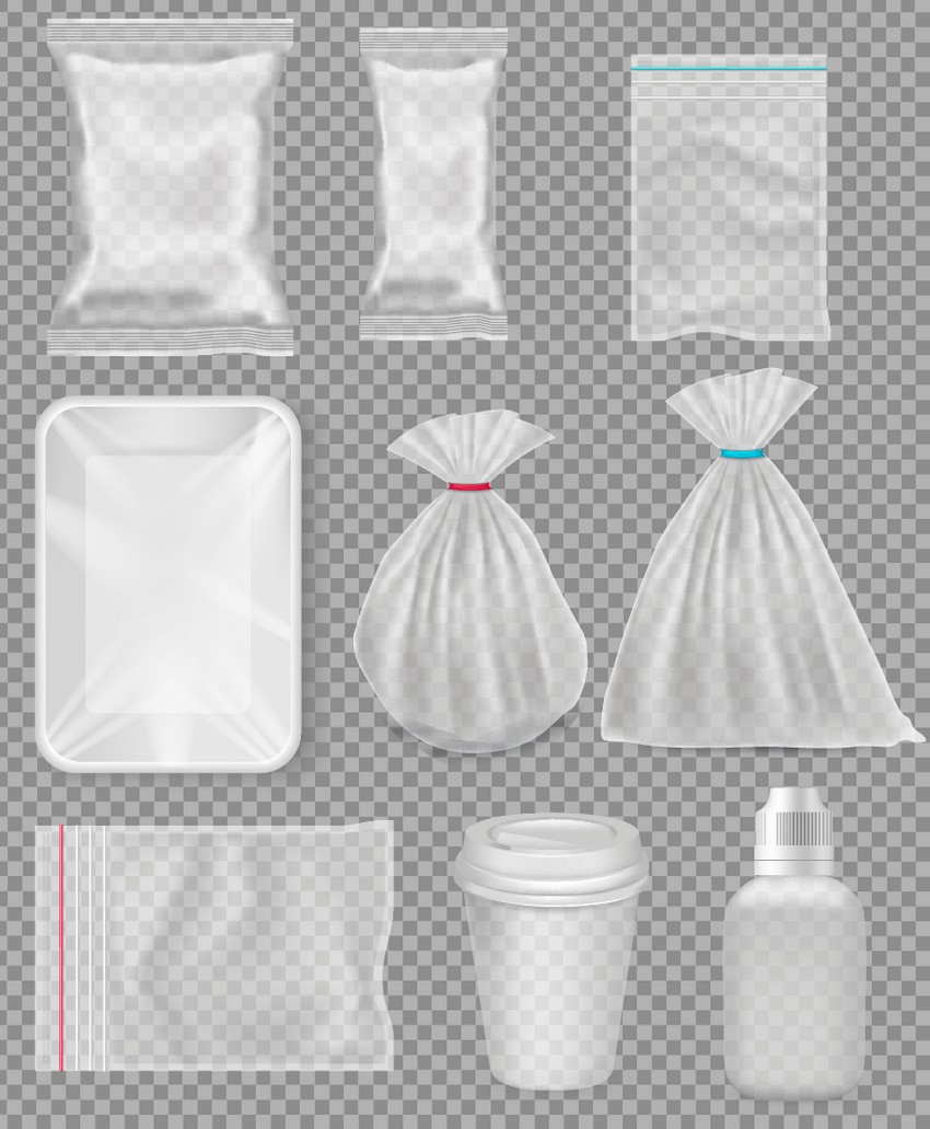 How to Draw a Set of Various Polypropylene and Plastic Packages in ...
