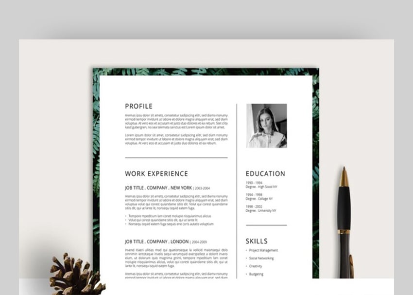 20 Resume Templates Sederhana (Mudah untuk Dikustom & Diedit dengan ...