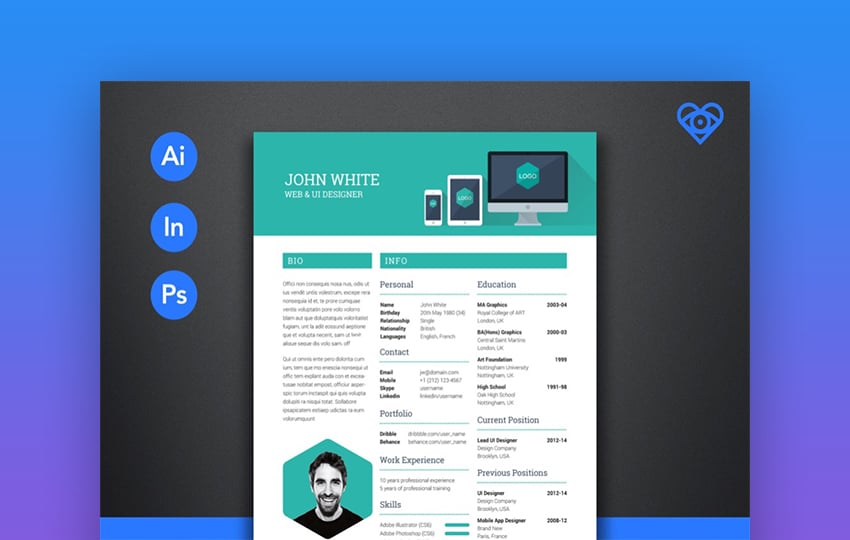 20 Template Kreatif Resume Gratis (Word & PSD bisa di Download ...