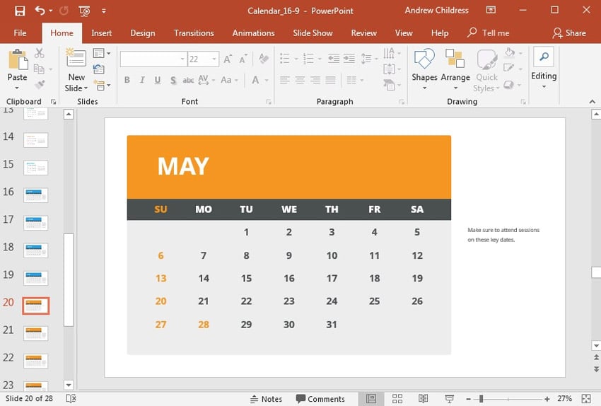 Cómo insertar rápidamente un calendario en PowerPoint con plantillas ...