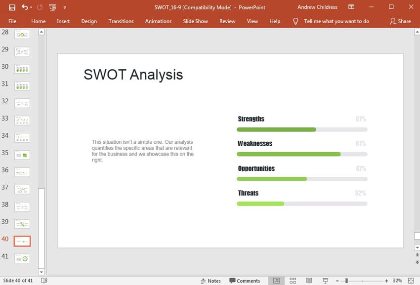 How to Make SWOT Analysis PowerPoint Slides With PPT Templates | Envato ...