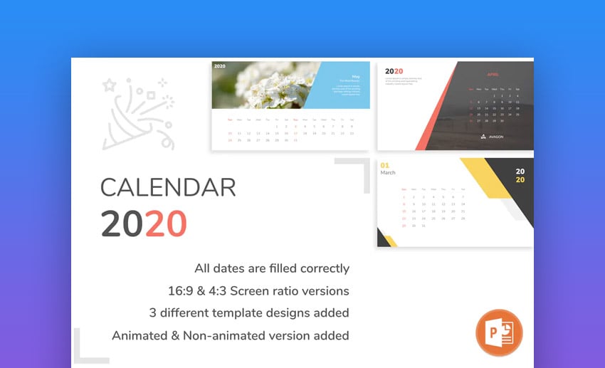 25 Mejores Plantillas de Calendario de PowerPoint (Presentaciones 2021 ...