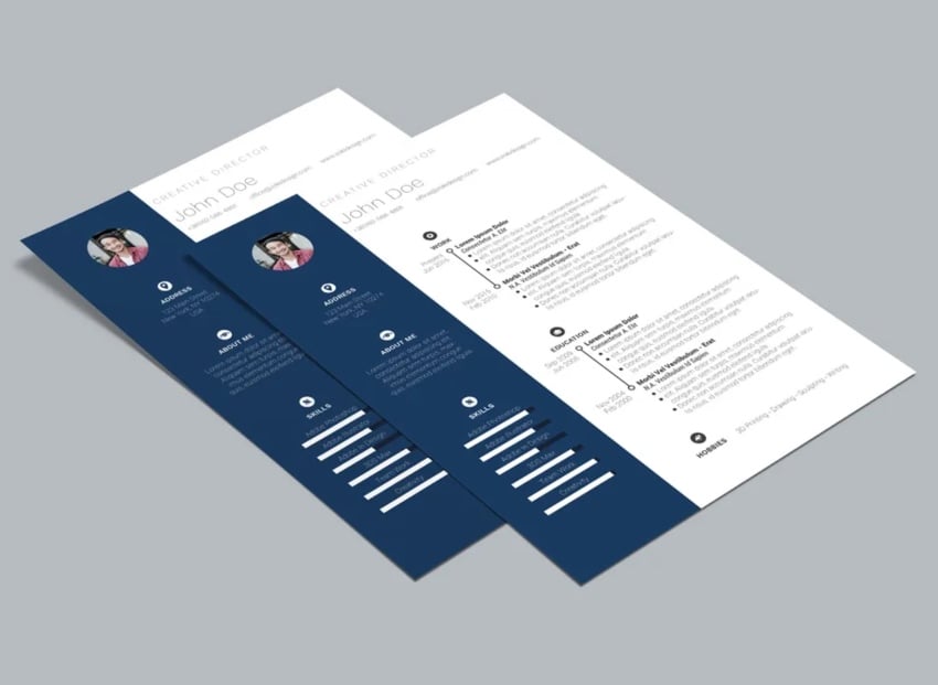 20 Best Free Chronological Resume CV Templates to Download for 2025 ...