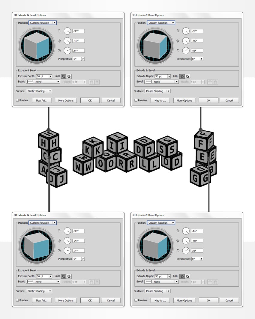How to Create an Alphabet Blocks Text Effect in Adobe Illustrator ...