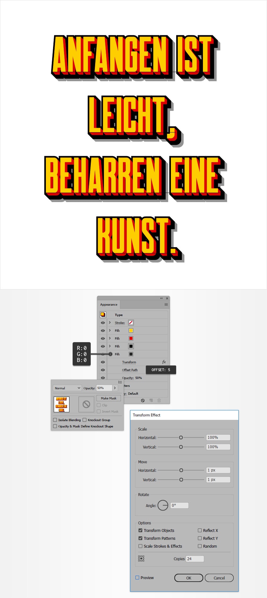 How to Create a German Flag-Inspired Text Effect in Adobe Illustrator ...