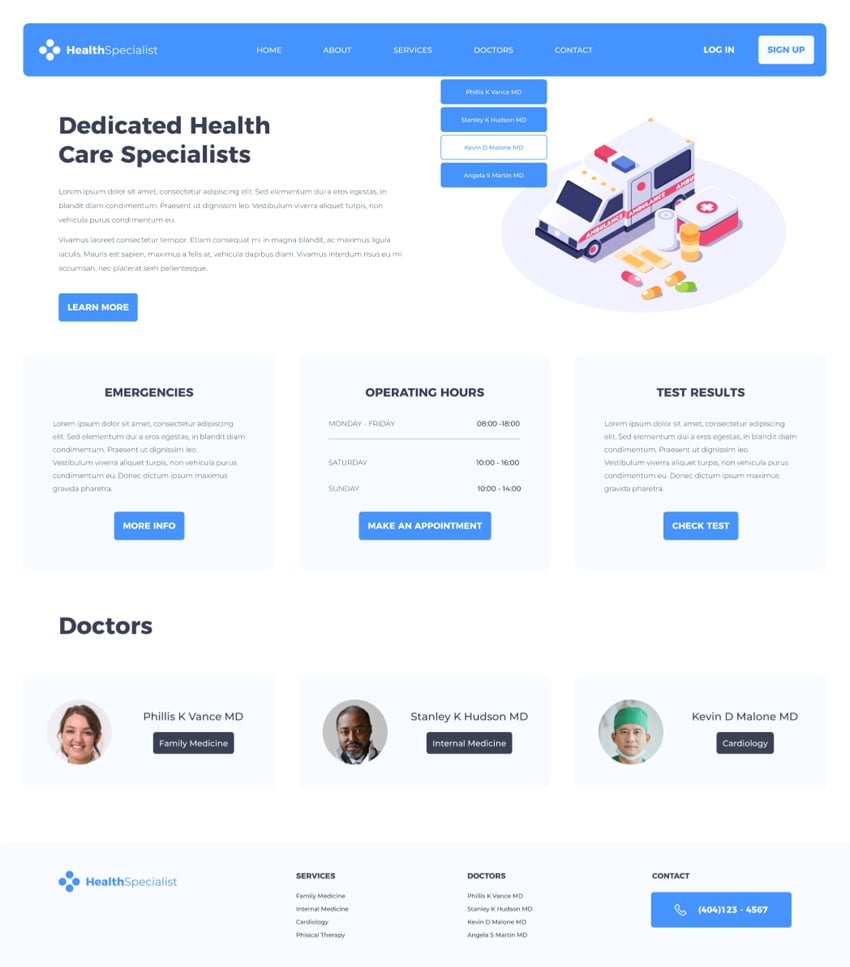 How to Create a Medical or Healthcare Website Design in Figma | Envato ...
