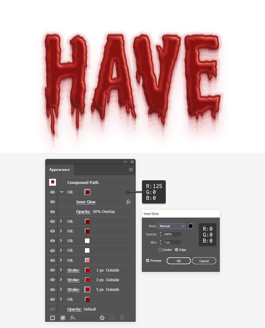 How to Create a Dripping Blood Text Effect in Adobe Illustrator ...