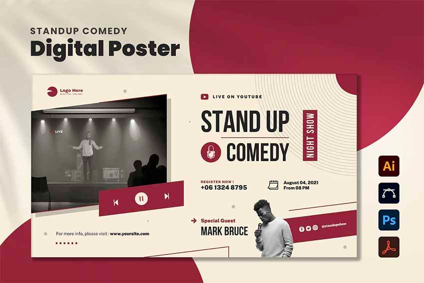 36 Best Stand Up Comedy Posters & Flyers | Envato Tuts+