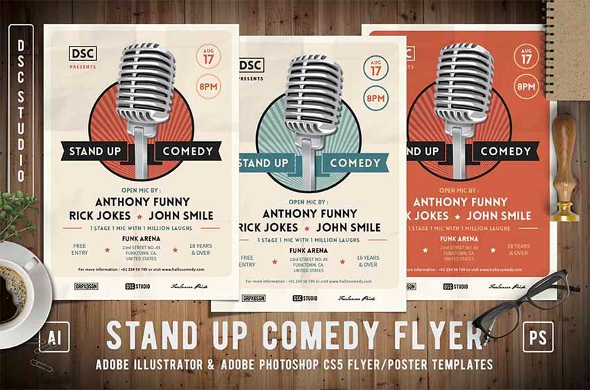 36 Best Stand Up Comedy Posters & Flyers | Envato Tuts+