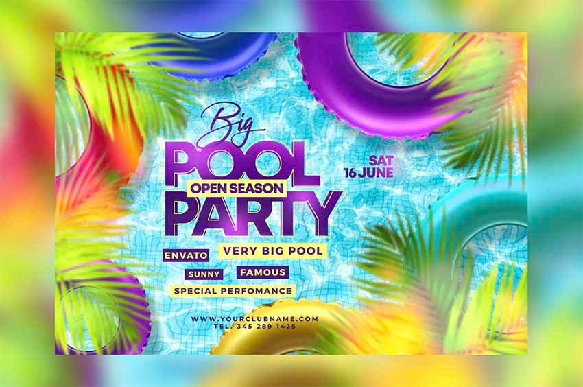 24 Best Pool Party Flyer Templates | Envato Tuts+