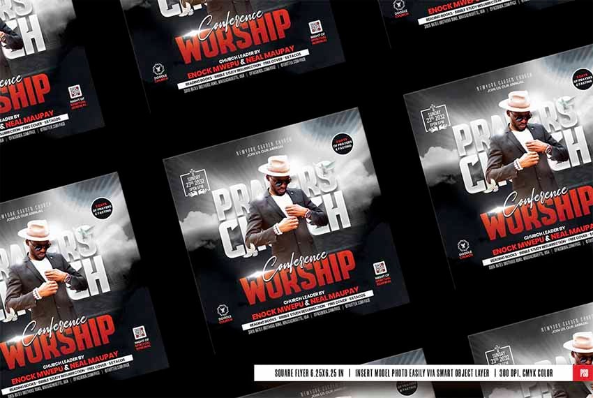 29 Best Church Flyer Background Templates (Religious Events 2025 ...