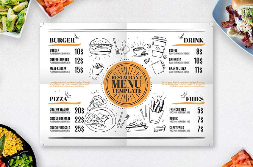 36 Ideas Creativas de Diseño Gráfico de Menú para Plantillas de Menú de ...