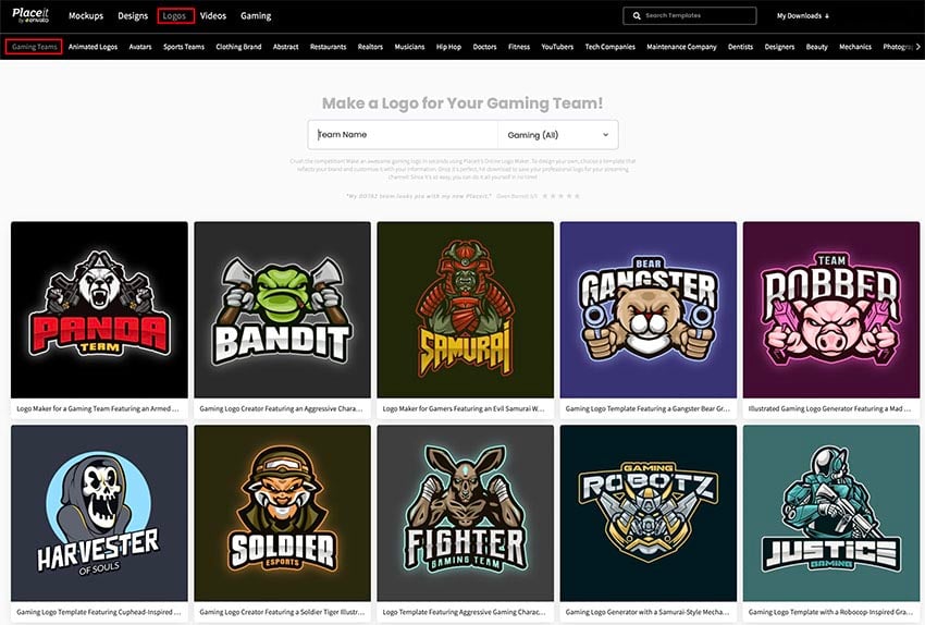 35 geniales logos para clanes (usando creador de logo gamer) | Envato Tuts+