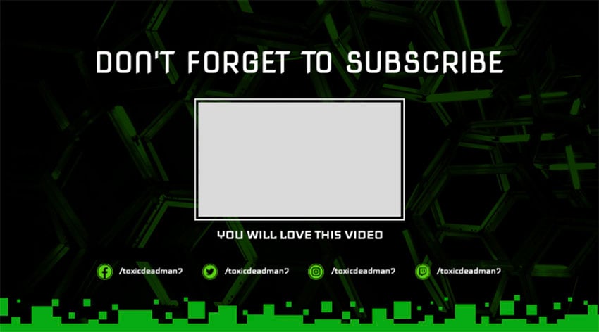 Las 45 mejores plantillas de pantallas finales para YouTube creadas ...