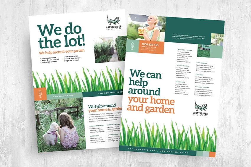 40+ Best Lawn Care Flyer Templates (Gardening, Mowing and Grass Cutting ...