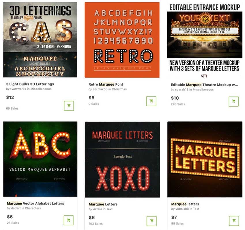 21 Best Marquee Fonts and Effects (That Looks like Broadway Lights ...