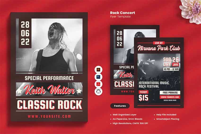 43 Best Band Flyer Designs (Punk, Rock, Metal, Party and More ...