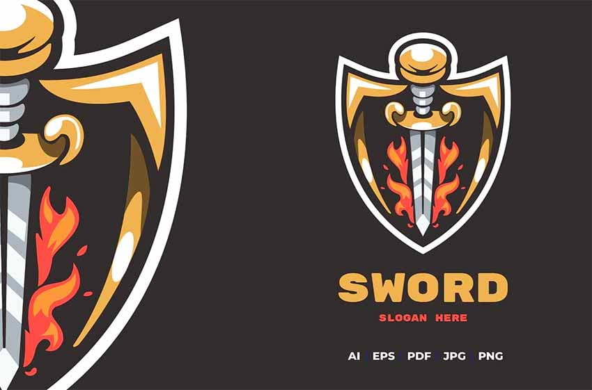 41 Best Sword Logo Designs