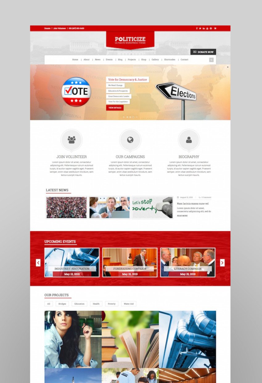 11+ Best Political WordPress Themes for Campaign & Party Websites ...