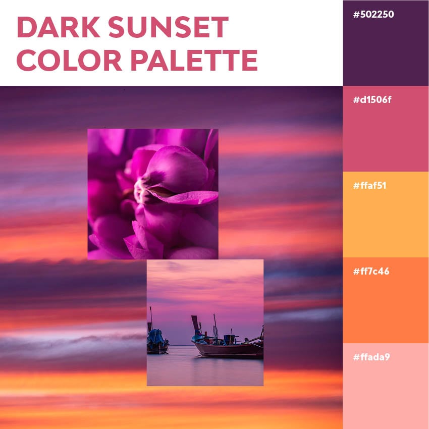 Sunset Color Palette Inspiration: Trending Palettes and Templates ...