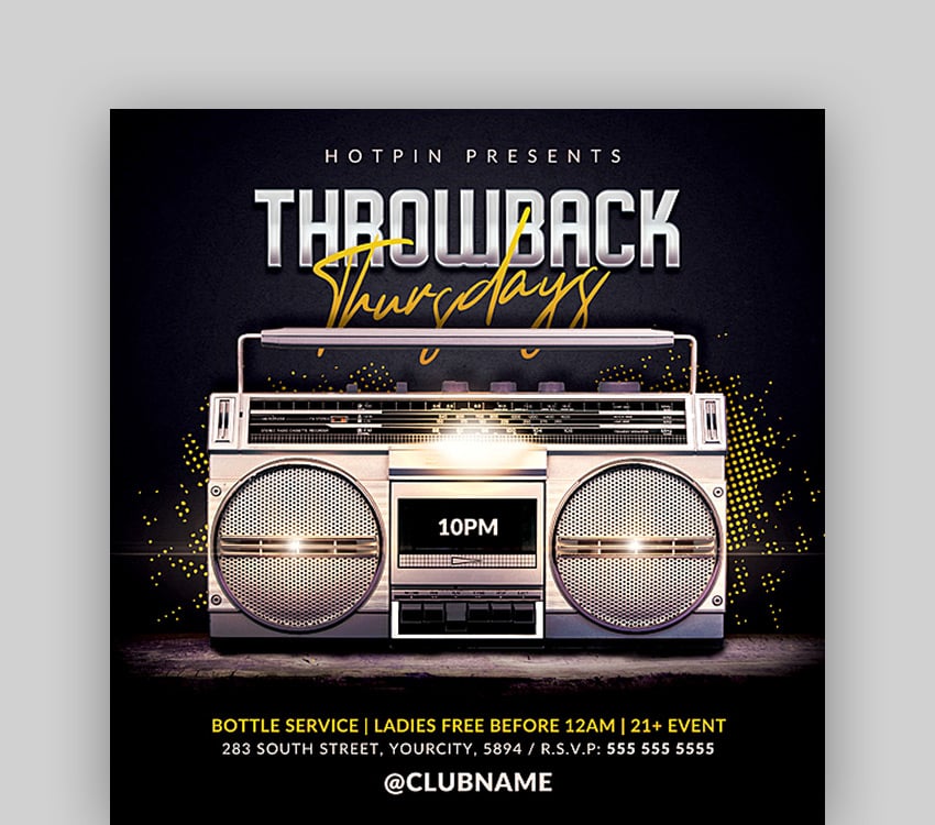 20 Best Free Club & Party Flyer Background Template Designs 2022