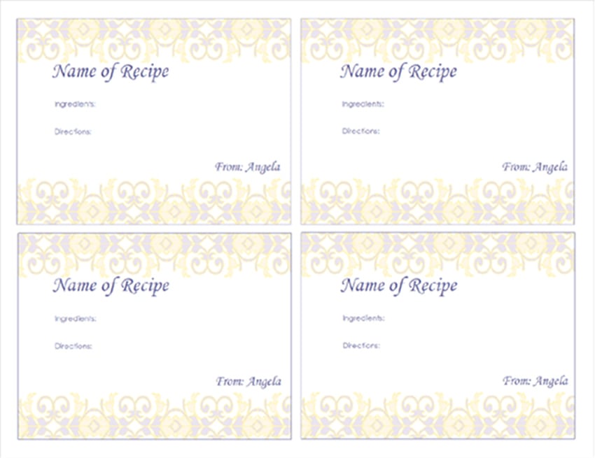 20 Best Free Microsoft Word Recipe Card & Cookbook Templates to ...