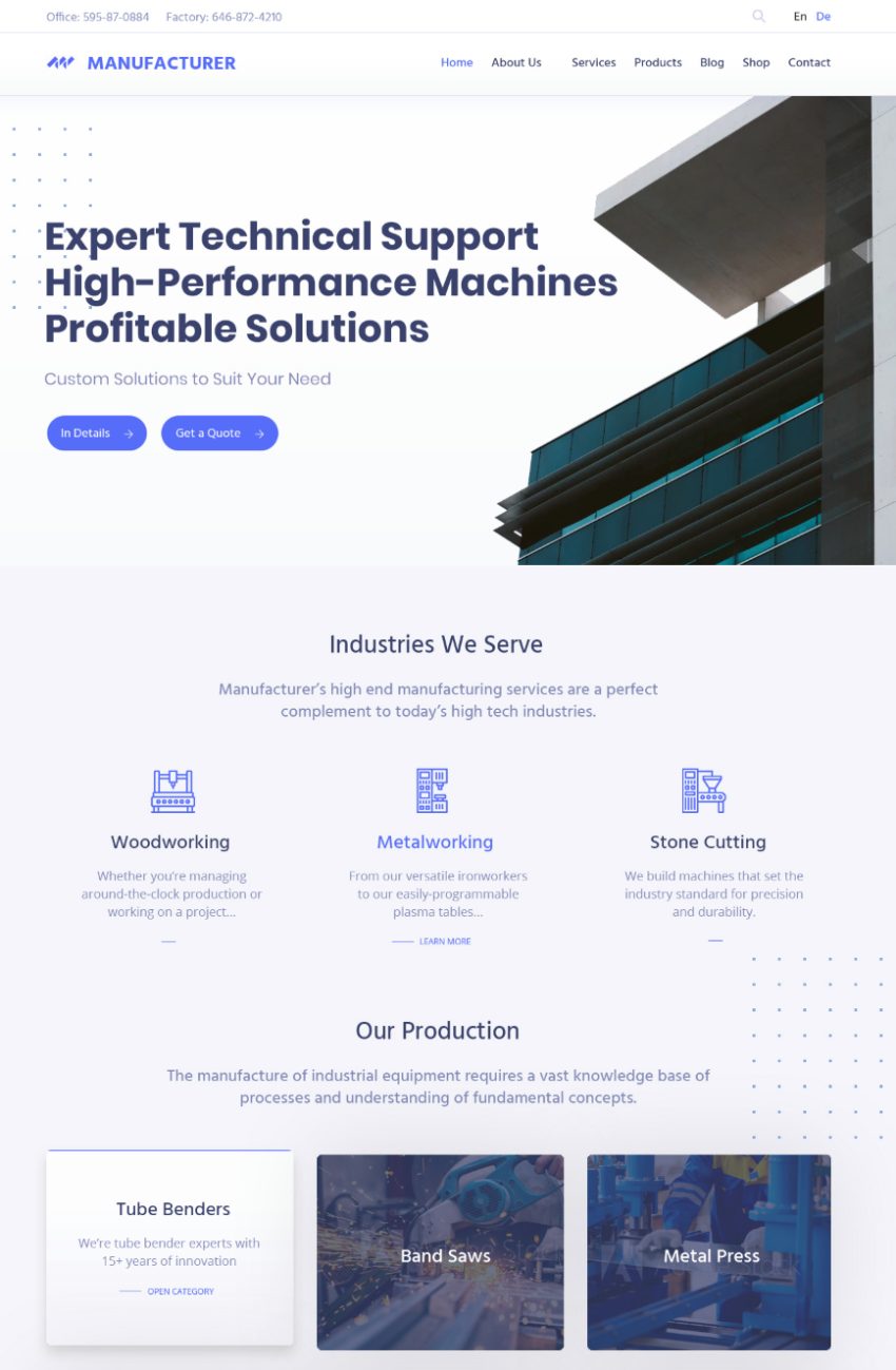 30 Best Industrial & Manufacturing WordPress Themes 2025 | Envato Tuts+