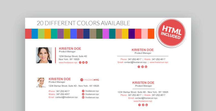 25 top Plantillas de Firma eMail Gratis y Premium descargables 2022 ...