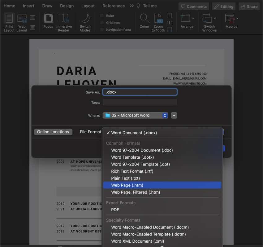 How to Make a Web Page in Microsoft Word | Envato Tuts+