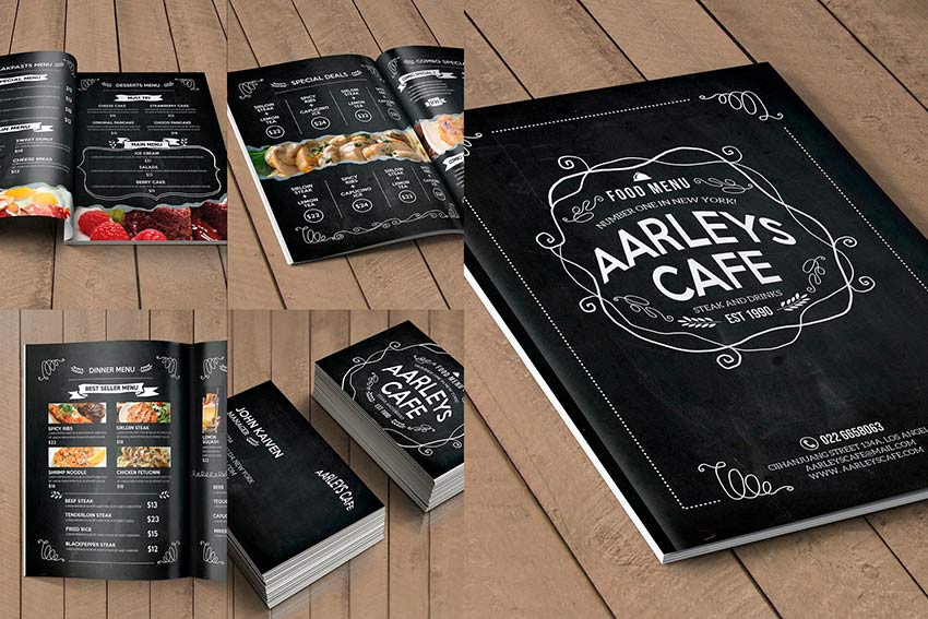 30 plantillas de menú para restaurante con diseños creativos | Envato Tuts+