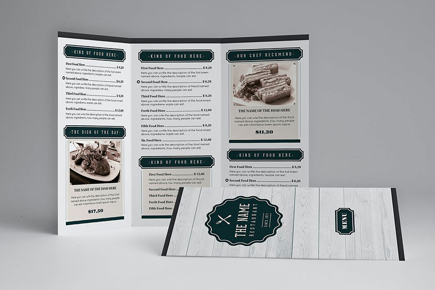 30 plantillas de menú para restaurante con diseños creativos | Envato Tuts+