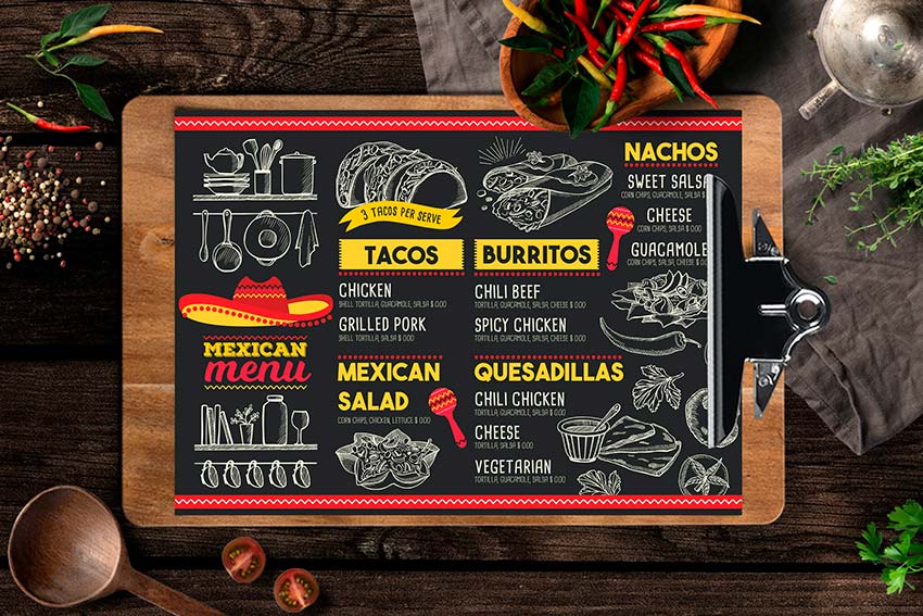 30 plantillas de menú para restaurante con diseños creativos | Envato Tuts+
